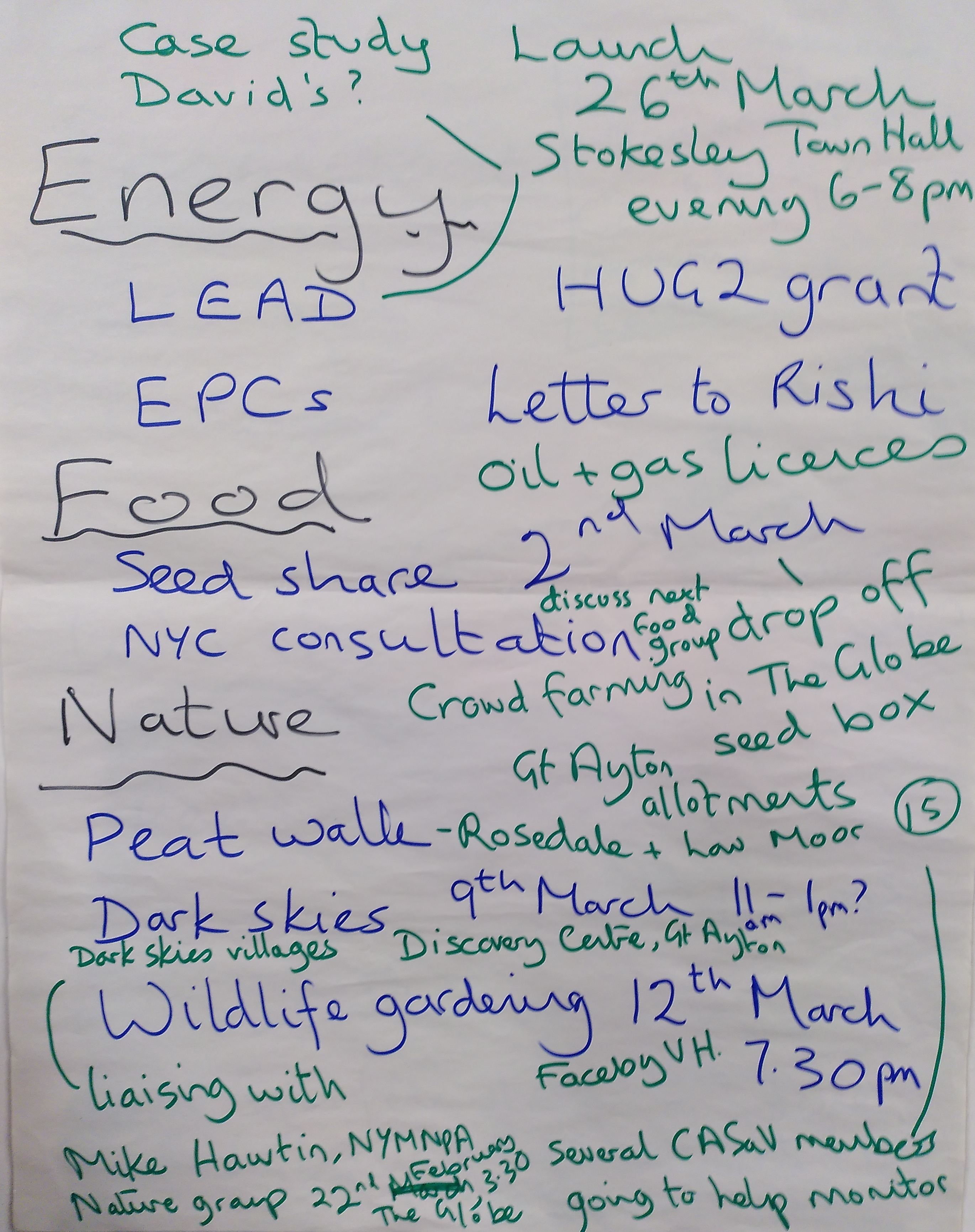 CASaV meeting – 20th February 2024 – Climate Action Stokesley and Villages